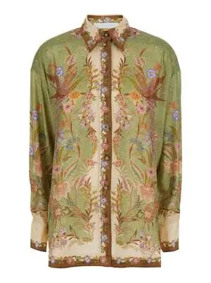 Zimmermann ZIMMERMANN Indra Silk Shirt With Floral Motif Multicolor