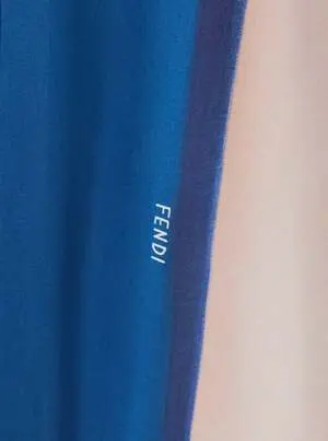 Fendi Silk Short Dress With Striped Motif - Multicolor