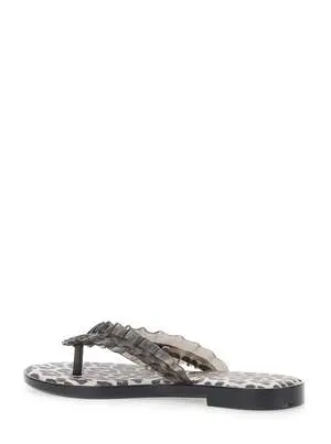 GANNI Melissa Flip Flop With Leopard Print