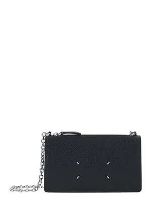 MAISON MARGIELA Mini Bag With Chain Strap And Embroidered Logo - Multicolor