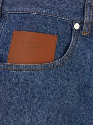 Fendi Chambray Denim Shorts - Multicolor