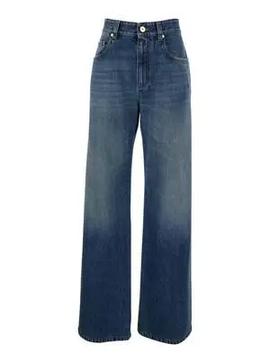 Brunello Cucinelli BRUNELLO CUCINELLI Denim Jeans With Monil Detail Multicolor