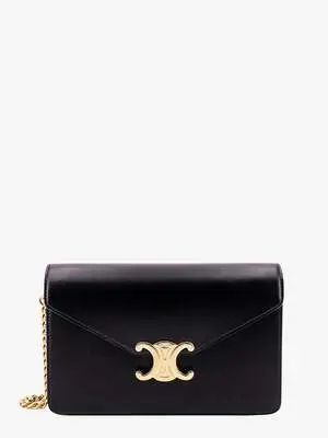 Celine Margo Leather Crossbody Bag - Black