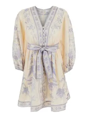 Zimmermann Indra Linen Dress - Multicolor
