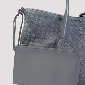 Bottega Veneta Large Pinacoteca Tote Bag - Blue