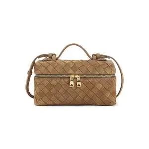 Bottega Veneta Bottega Veneta Bang Bang Suede Vanity Case Bag Brown