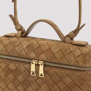 Bottega Veneta Bang Bang Suede Vanity Case Bag - Brown