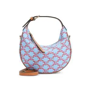 Celine Triomphe Canvas Teen Lulu Shoulder Bag - Blue