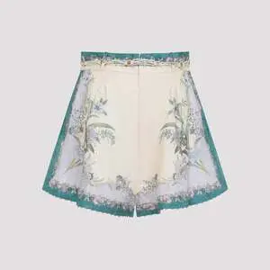 Zimmermann Indra Tuck Shorts - Multicolor