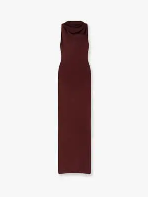 SELF-PORTRAIT Draped Knitted Long Dress