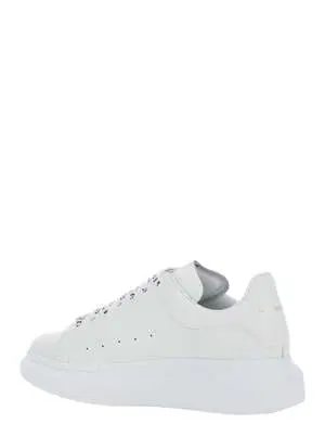Alexander McQueen Low Top Leather Sneakers With Logo Detailing