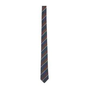 Paul Smith Striped Silk Neck Tie - Blue