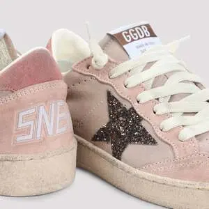 GOLDEN GOOSE Ballstar Suede And Cow Leather Sneakers