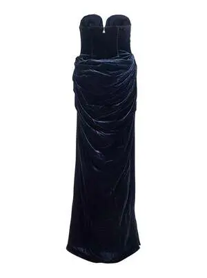 ROTATE BY BIRGER CHRISTENSEN Velvet Off-shoulder Dress - Multicolor