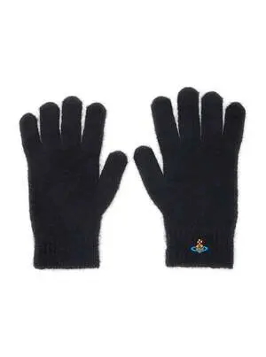 VIVIENNE WESTWOOD Wool Blend Gloves With Orb Logo - Multicolor