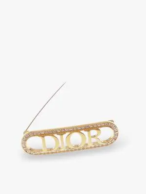 Dior Dio Evolution Brass Brooch With Crystals