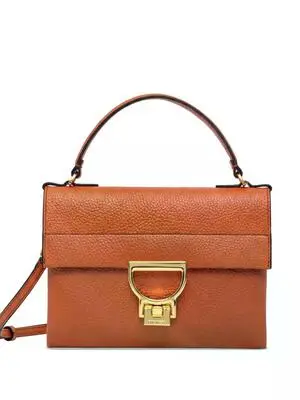 COCCINELLE Arlettis Grained-leather Mini Tote Bag - Brown