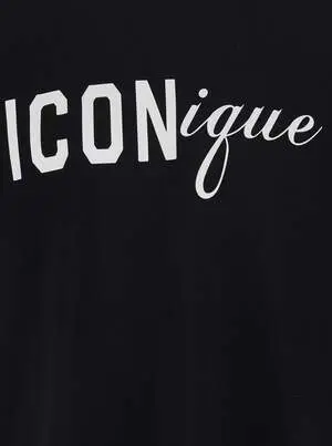 Dsquared2 T-shirt With Round Neck And Logo On The Front In Cotton For - Black