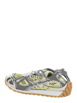 Bottega Veneta Orbit Lace Up Sneakers Technical Fishnet