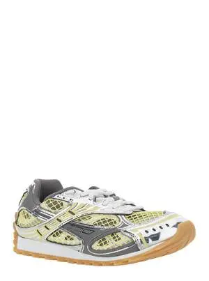 Bottega Veneta Orbit Lace Up Sneakers Technical Fishnet