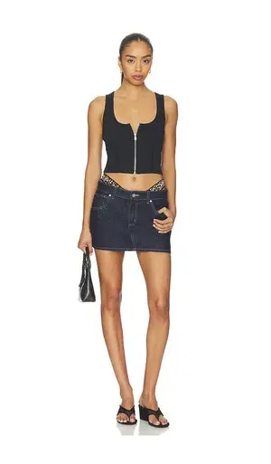 Abrand Denim Bustier Tank Top