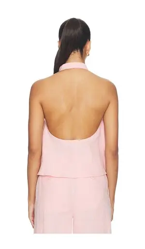 LOVERS AND FRIENDS Sandra Linen Halter Top
