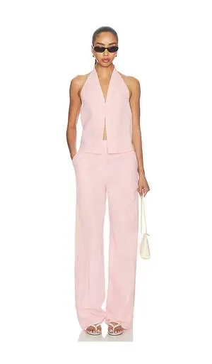 LOVERS AND FRIENDS Sandra Linen Halter Top