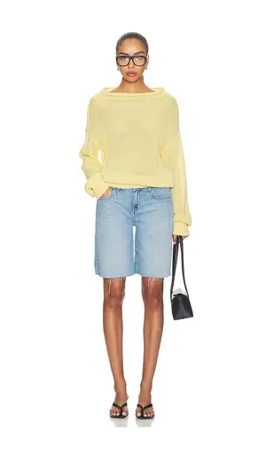 SEROYA Oro Knit Sweater In Yellow