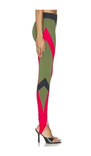 Off-White Ly Color Block Legging In Green