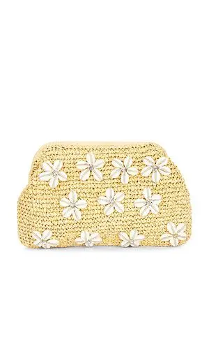 BTB LOS ANGELES Bloom Clutch In Tan - Natural