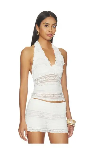 Free People X Intimately Fp Flirty Frills Halter Top