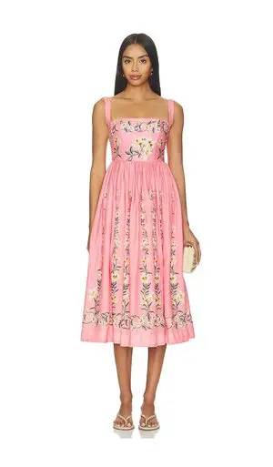 Agua Bendita Mielero Midi Dress - Multicolor