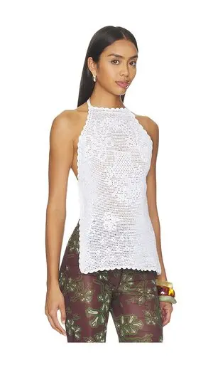 KETTEL ATELIER Finka Crochet Halterneck Top