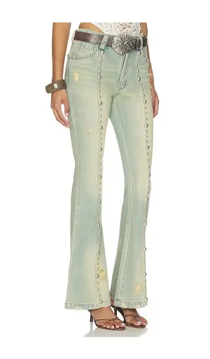 MARKGONG Studded Flared Jeans