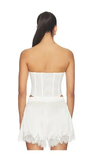 FLEUR DU MAL Elar Embroidery Corset Top