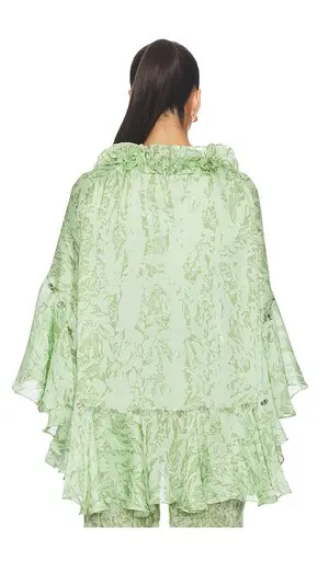 LA FUORI Mistleaf Ruffle Printed Blouse