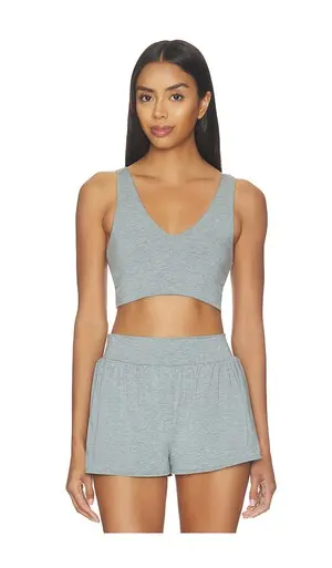Commando Butter Comfy Bralette In Grey - Heathered Gray