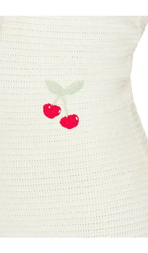 LoveShackFancy Yelena Crochet Mini Dress