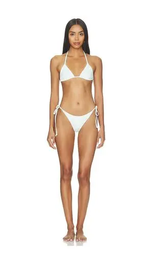 LoveShackFancy Harbor Bikini In Mint - Celadon Drift