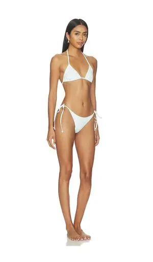 LoveShackFancy Harbor Bikini In Mint