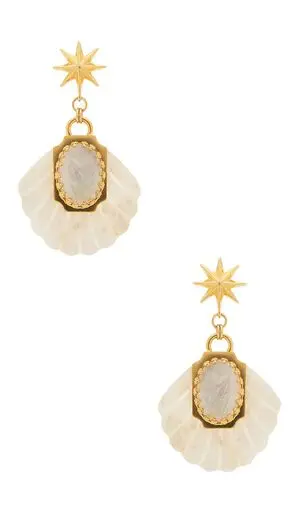 Brinker & Eliza Aperitivo Earrings In White - Mop