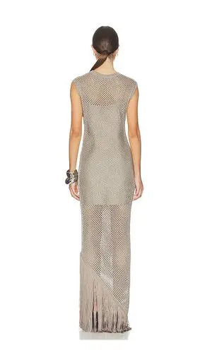 ALLSAINTS Jessie Metallic Knit Maxi Dress