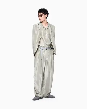 Giorgio Armani Blazer Regular Fit In Silk Habotai With Cupro Lining
