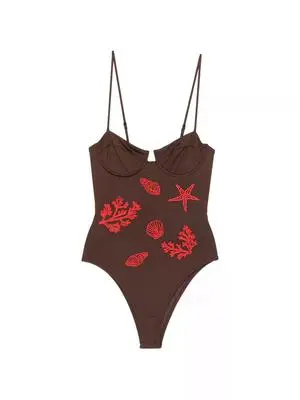 MC2 SAINT BARTH Bead-embellished Underwired Swimsuit