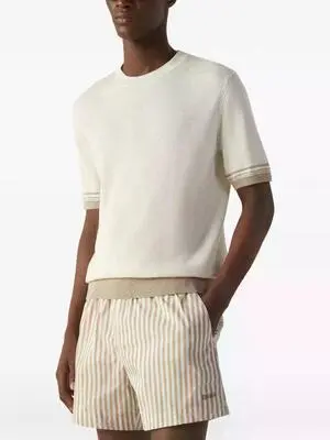 Zegna Silk Linen Crew-neck Sweater