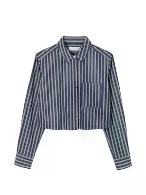 Moussy Vintage Striped Cropped Shirt