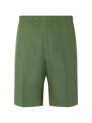 Zegna Oasi Lino Elasticated Shorts - Green