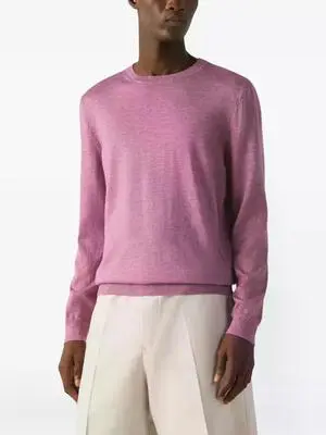 Zegna Crew Neck Sweater - Purple