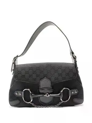 Gucci Horsebit Gg Canvas Shoulder Bag