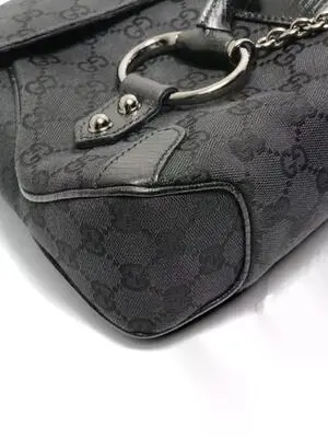 Gucci Horsebit Gg Canvas Shoulder Bag